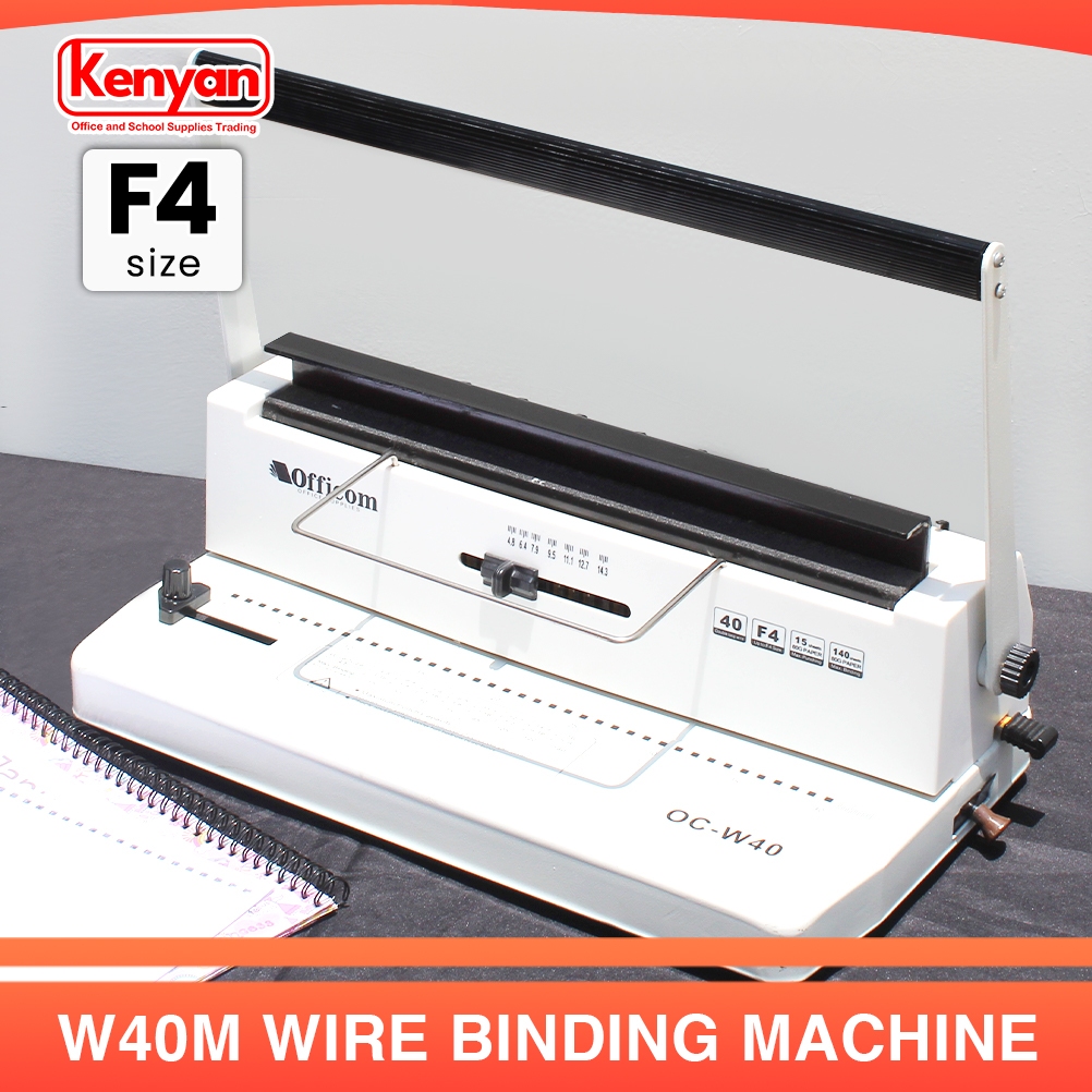 F4 Wire Binding Machine W40M Long | Legal Size 40 Holes Heavy Duty ...