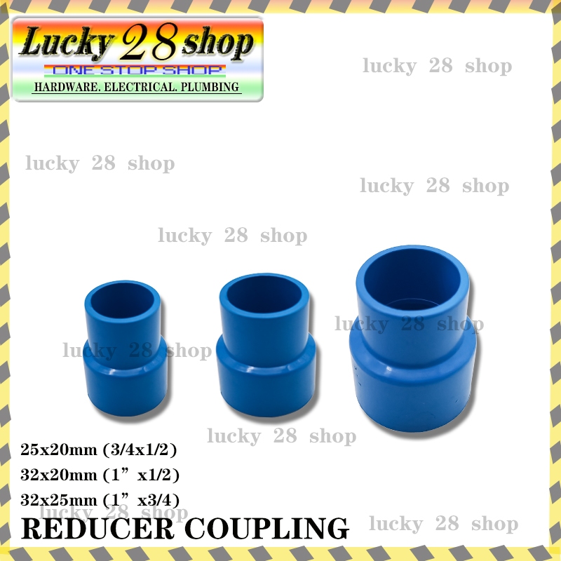 PVC BLUE COUPLING REDUCER FITTING (3/4"x1/2" , 1"x1/2", 1"x3/4 ...