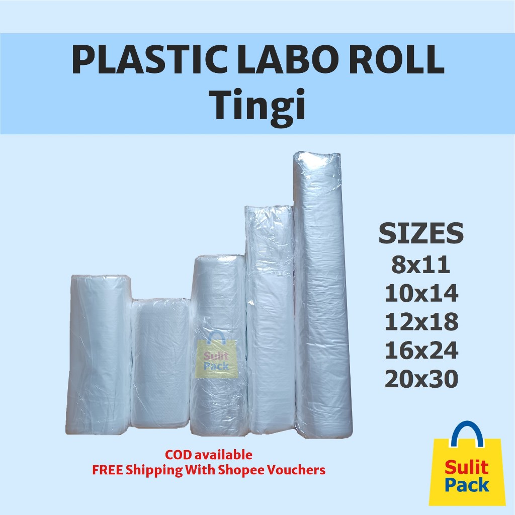 HD Plastic Labo Supot / Roll Bag - Tingi - 8x11 10x14 12x18 16x24 20x30 ...