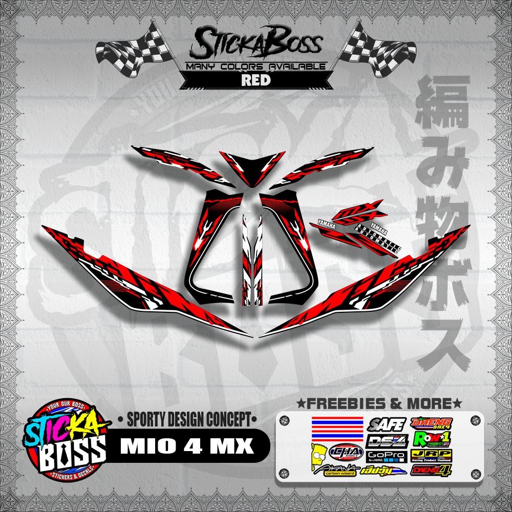 MIO 4 MX DECALS ( SPORTY DESIGN CONCEPT )【WITH FREEBIES】 | Shopee ...