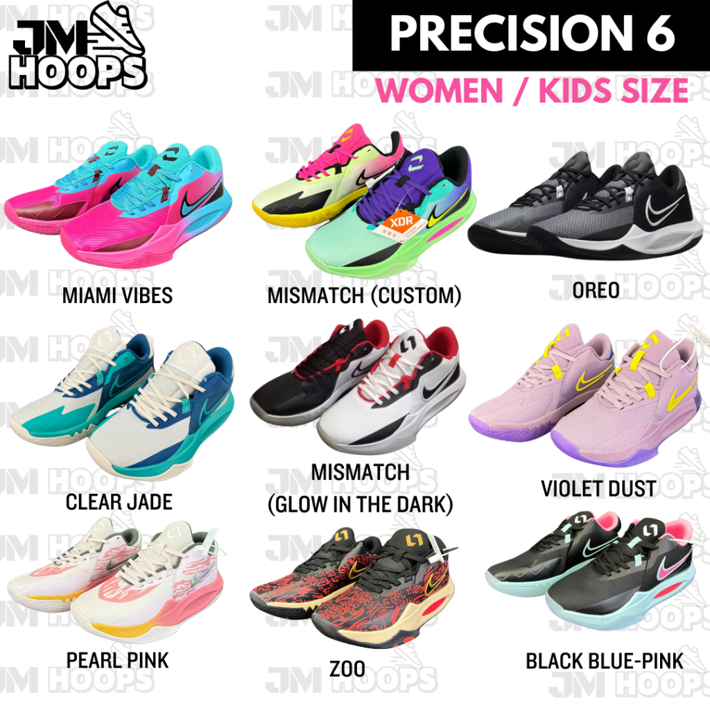 Precision 6 For WOMEN/KIDS (SET C) Size with Free Socks by JM Hoops ...