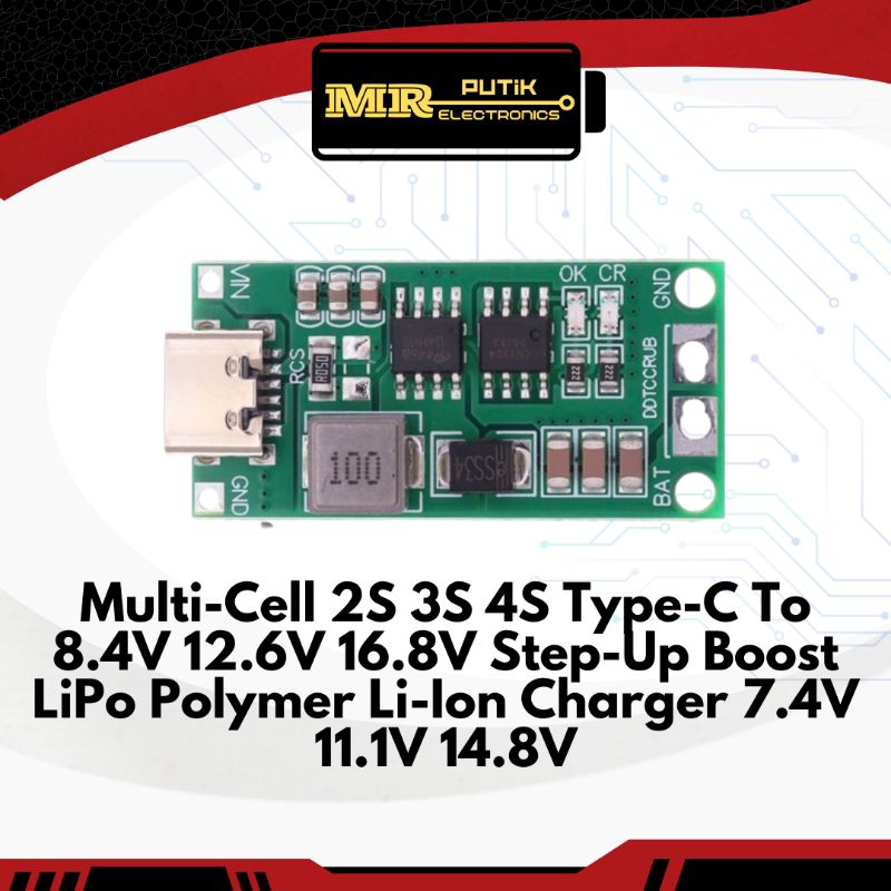 Multi-Cell 2S 3S 4S Type-C To 8.4V 12.6V 16.8V Step-Up Boost Li-Ion Charger | Shopee Philippines