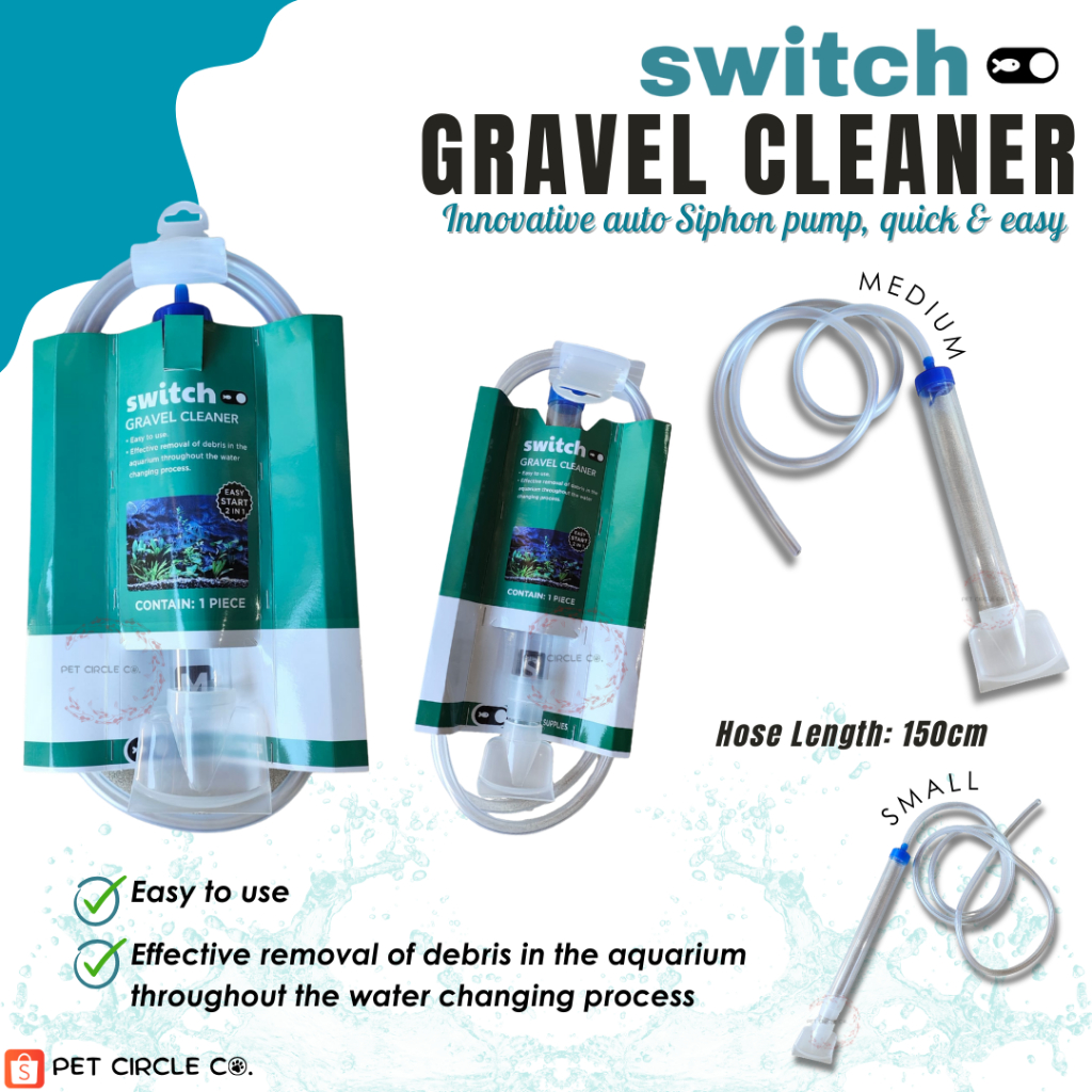 Switch Aquarium Gravel Cleaner Siphon Pump Vacuum Cleaner | Shopee Philippines