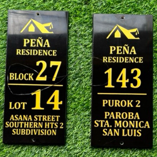 Quality Computerized Engrave Personalized House Address Sign | Shopee ...