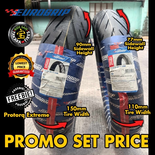 EUROGRIP TIRE PROTOQ EXTREME BY 17 PROMO SET PRICE (FREE TIRES SEALANT ...