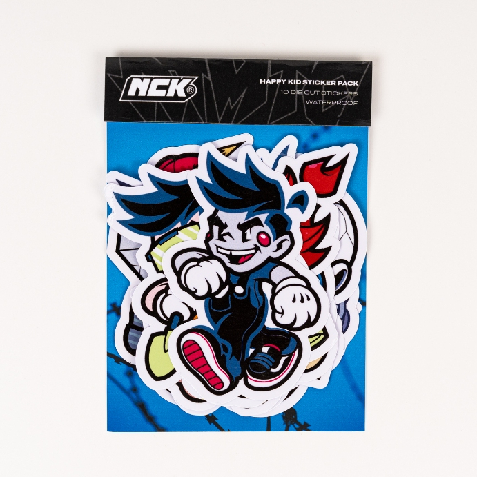 Nick Automatic "HAPPY KID STICKER PACK" 10pcs Waterproof Glossy Vinyl ...