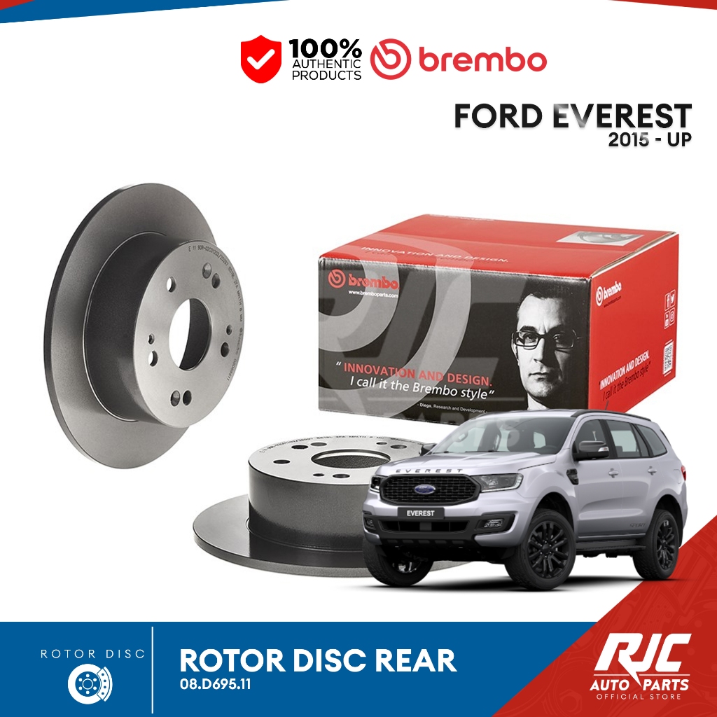 BREMBO ROTOR DISC FORD EVEREST REAR 2015 08.D695.11 1set | Shopee ...