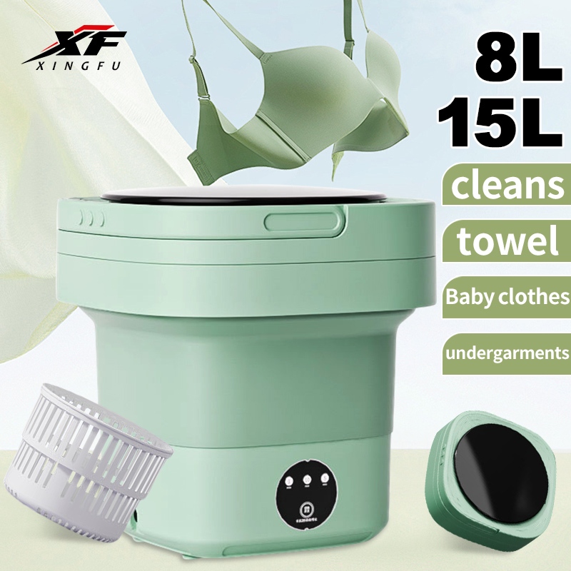 15L mini automatic folding washing machine two in one portable ...