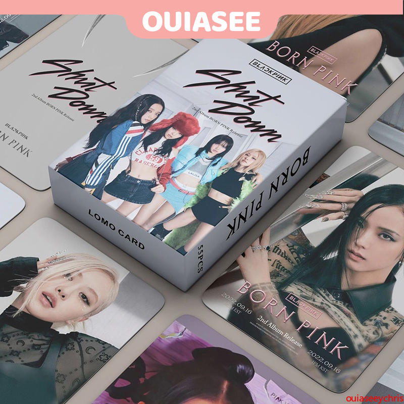 KPOP 55pcs/box BLACKPINK photocards BORN PINK LOMO Card Postcard JENNIE ...