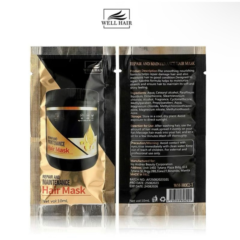 well Hair Maintenance hair Mask Sachet 10ml | Shopee Philippines