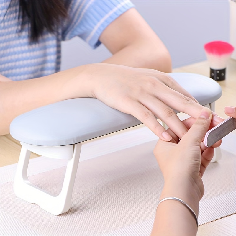 Nail Arm Rest, Foldable Nail Hand Rest For Manicure, With Soft Nail Mat ...