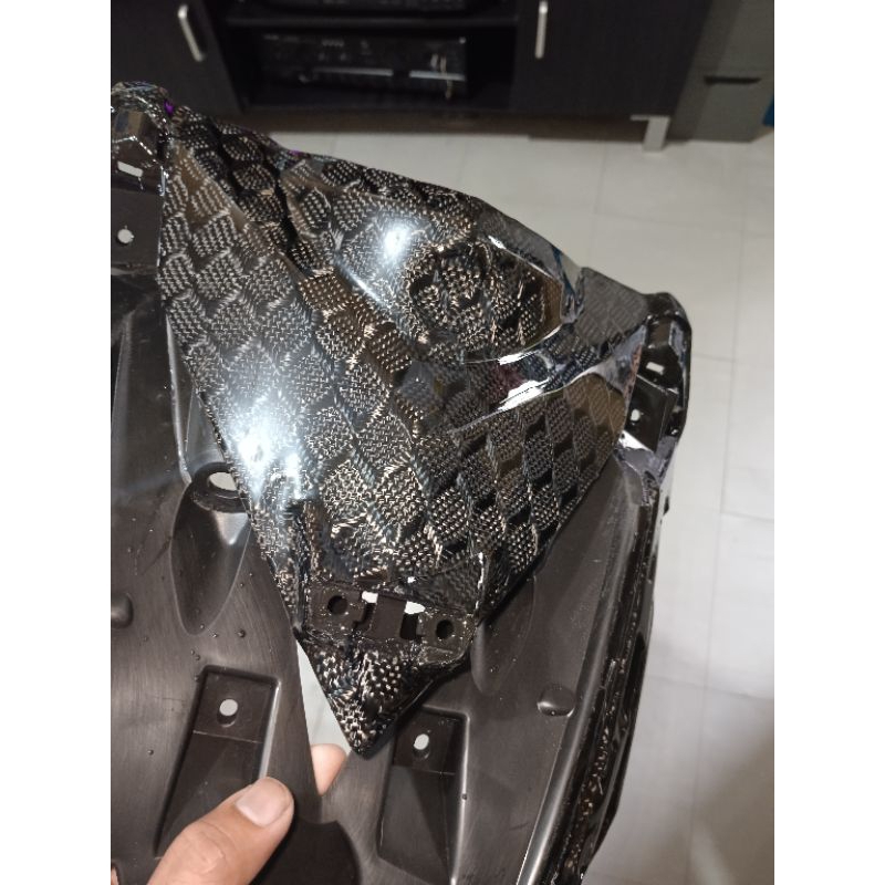 mio i 125 legshield honey comb 3d pattern carbon | Shopee Philippines