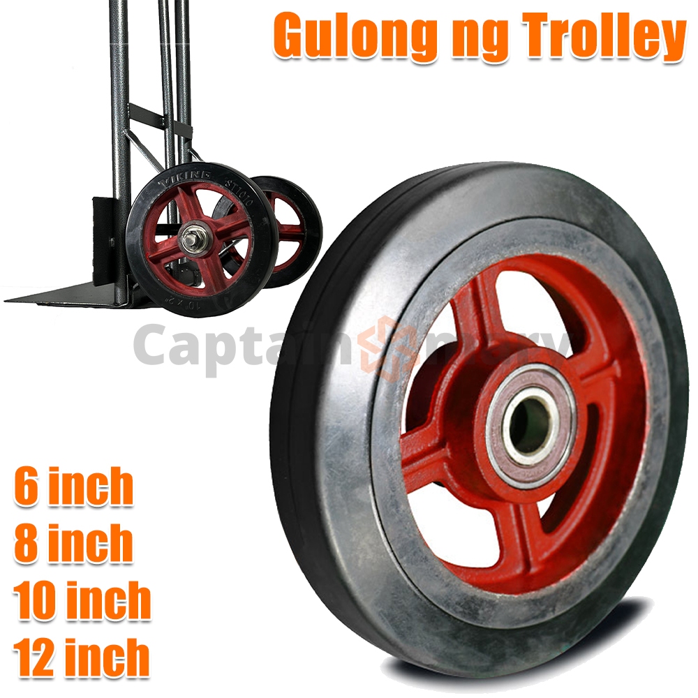 Pushcart Solid Rubber Wheel Tires Steel Body ,For Heavy Cart Set Heavy ...