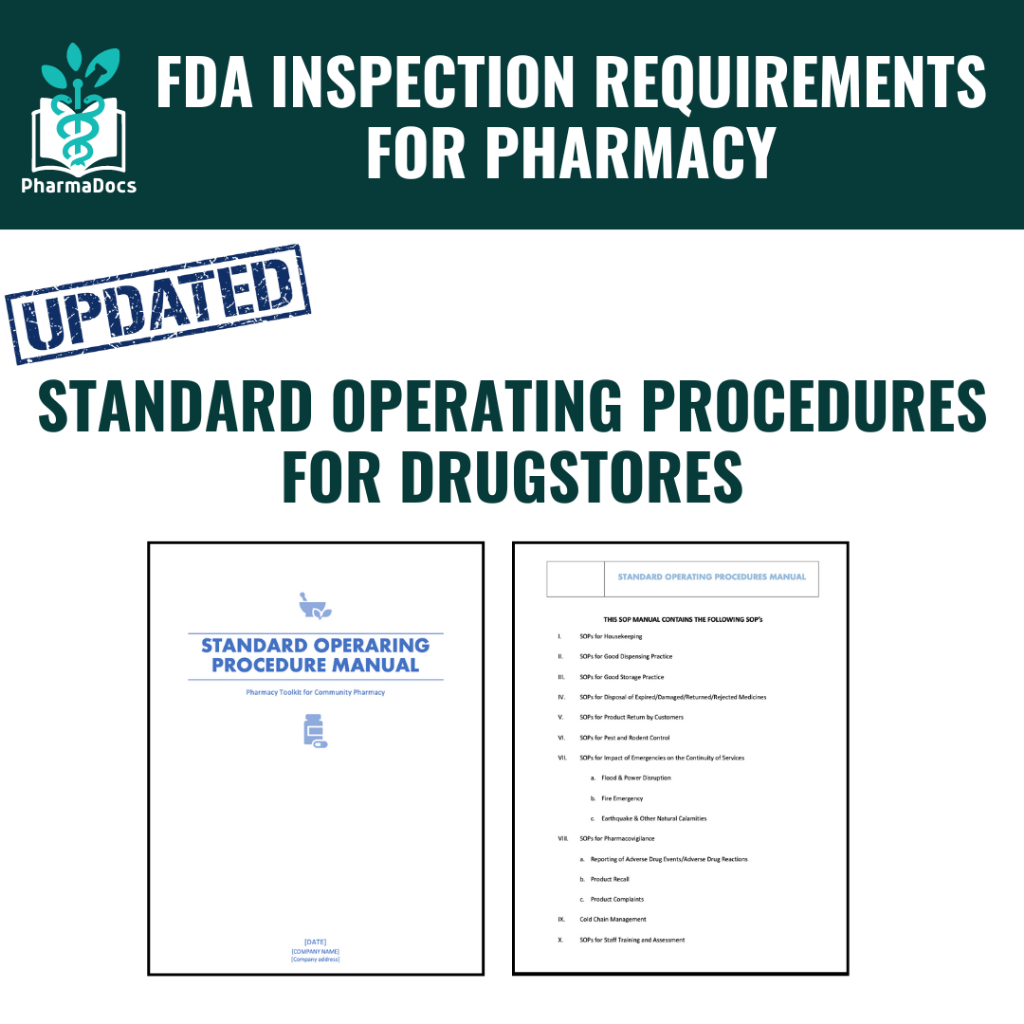Standard Operating Procedures Manual for Community Pharmacy | Shopee ...