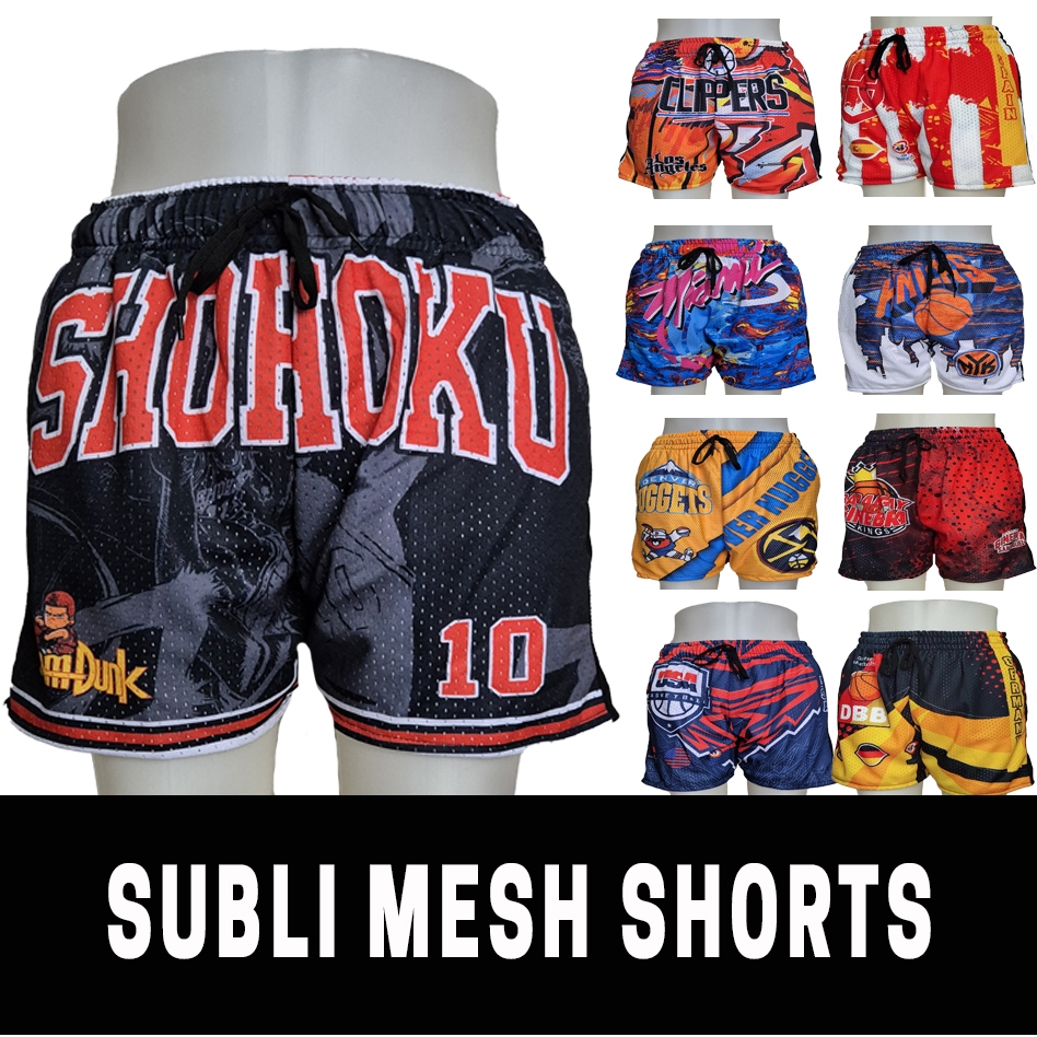 Subli Mesh Shorts - Teams( Above The Knee/ 2 pockets/ Free Size/ With ...