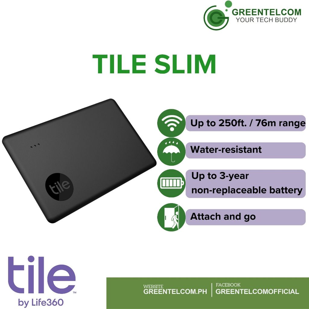 Tile Slim, The thin tracker for wallets and narrow spaces (GPS Tracker ...