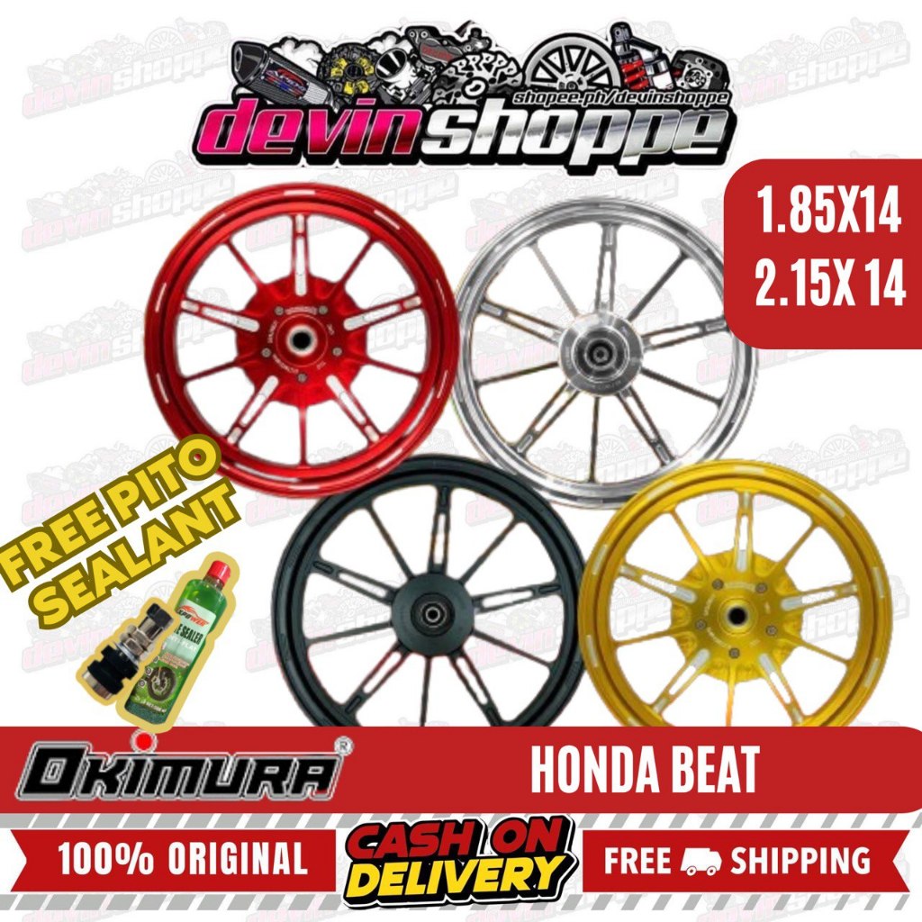 New OKIMURA CNC MAGS FOR HONDA BEAT / BEAT FI | Shopee Philippines