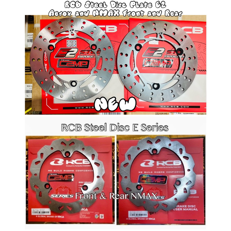 RCB Steel Disc Plate E and E2 Aerox and NMAX Front and Rear V1 V2 V3 ...