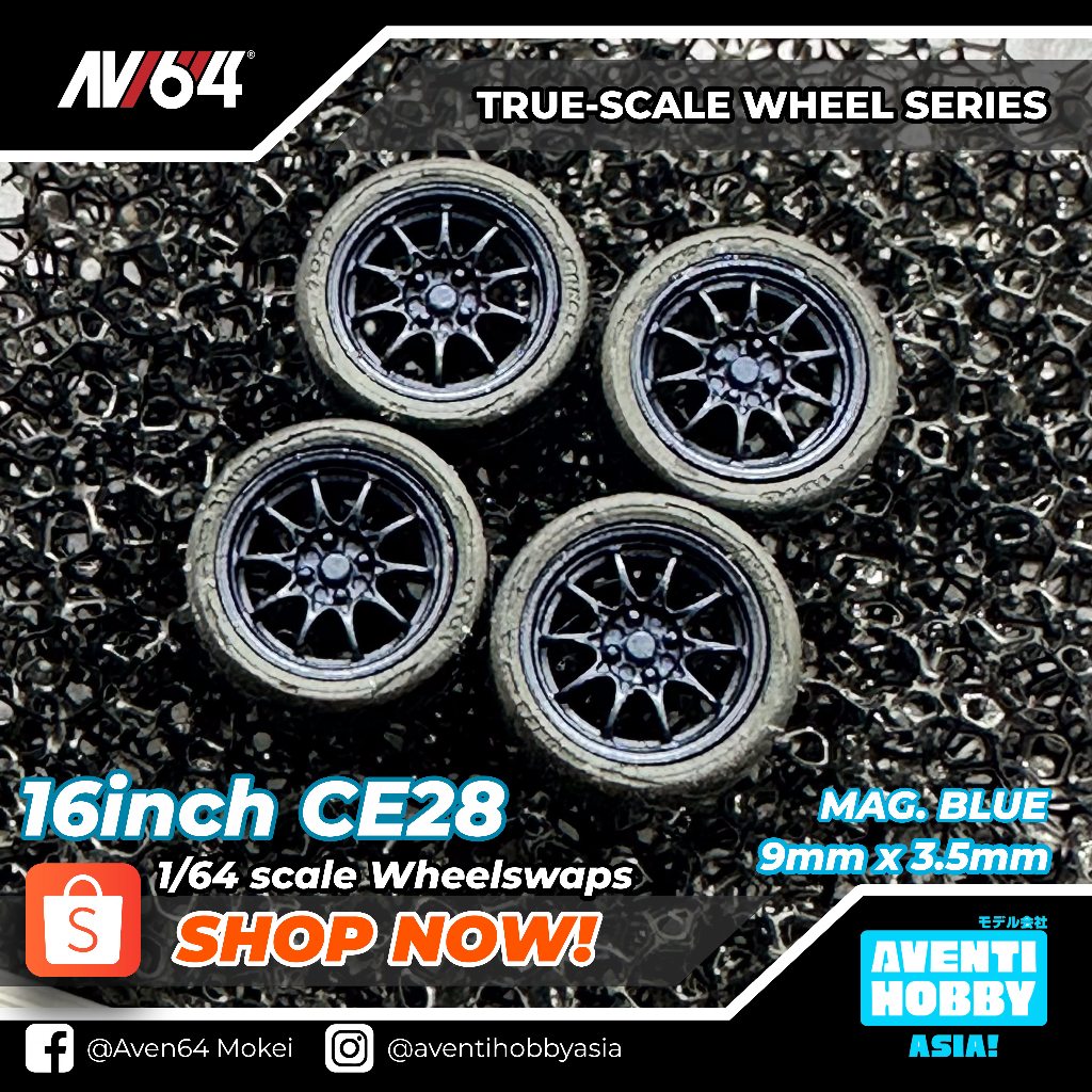 1/64 Wheelswap 16s CE28 10 SPOKE MAG BLUE ( 9mm x 3.5mm ) | Shopee ...