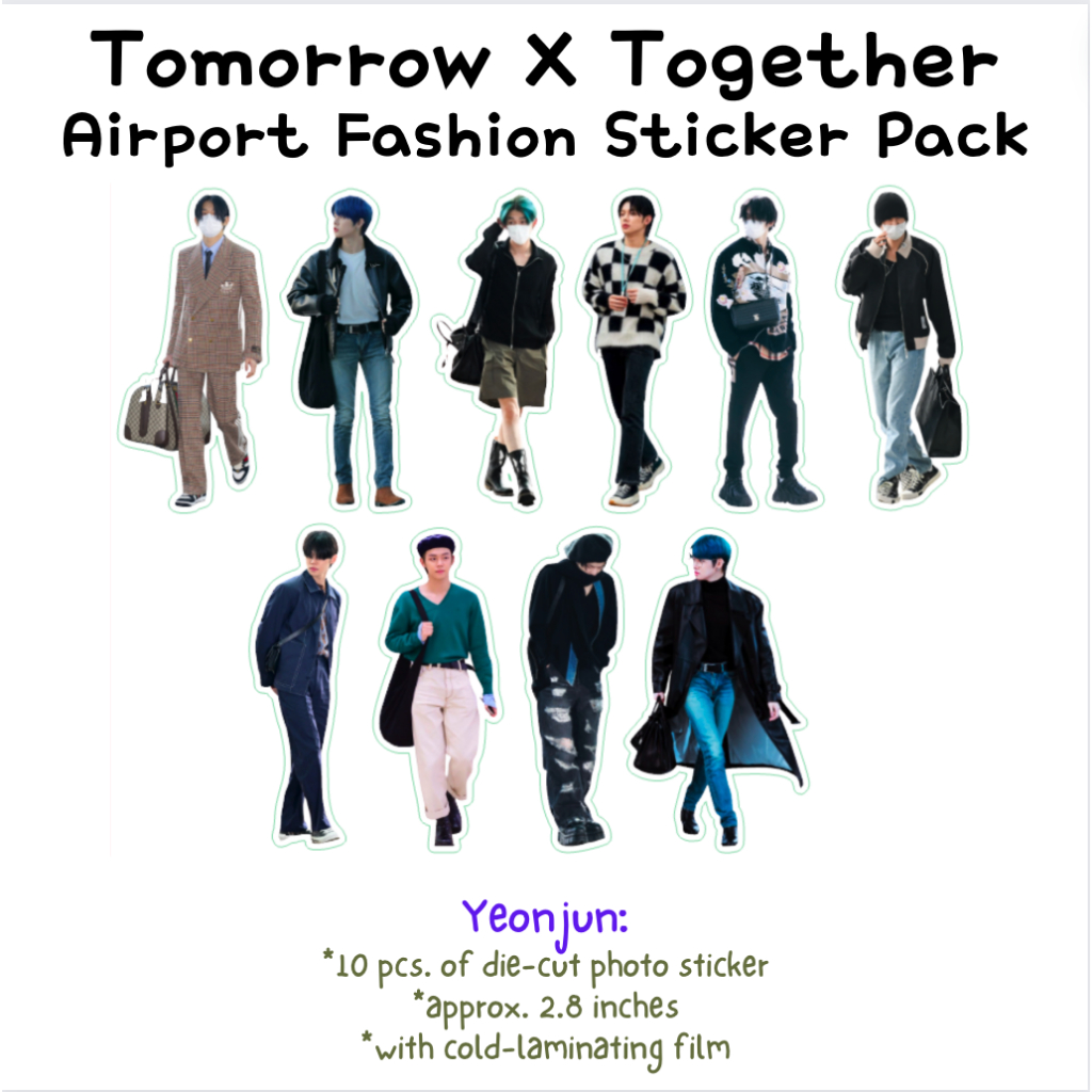 Tomorrow x Together Airport Fashion Sticker Pack Fanmade | Shopee ...