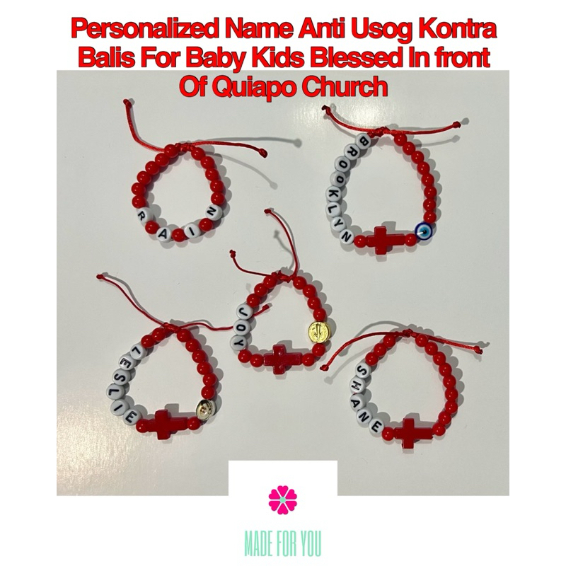 Anti Usog Personalized Evil Eye Cross St Benedict Padre Pio Bracelet ...