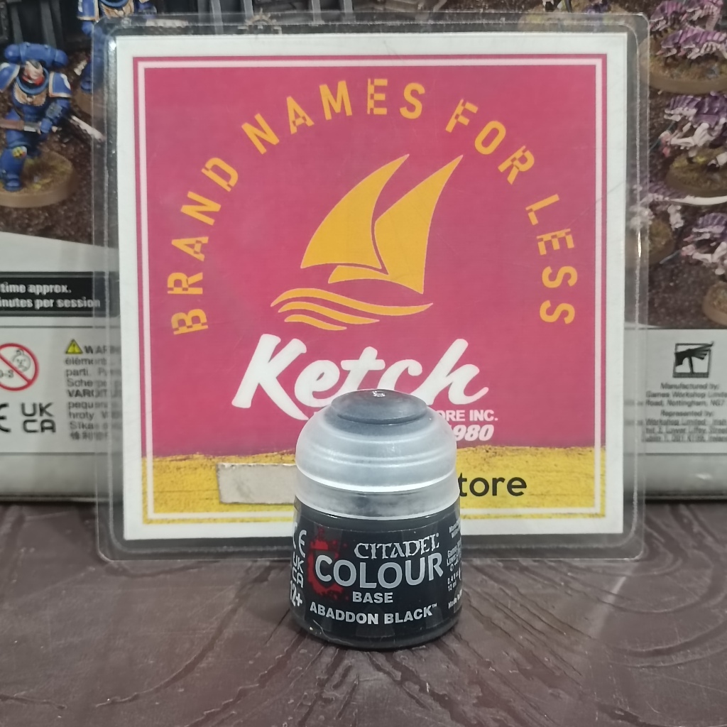 Warhammer Citadel Colour Paint BASE ABADDON BLACK 12ML 21-25 authentic ...