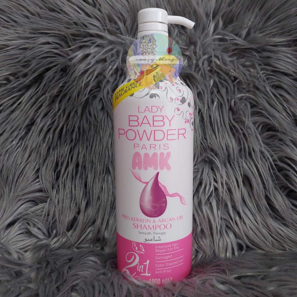 PINK LADY BABY POWDER PARIS AMK SHAMPOO, PRO KERATIN & ARGAN OIL 1000ML ...