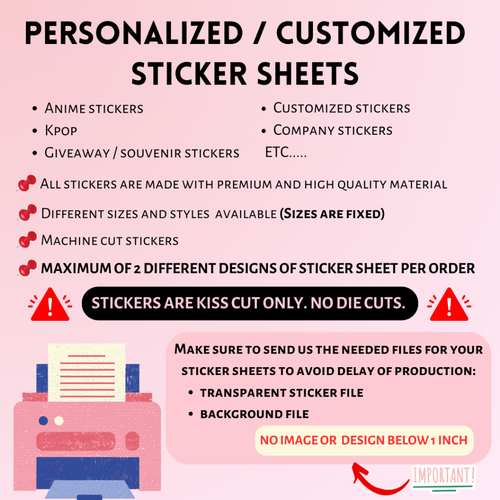 Sticker Sheet | Personalized Sticker Sheet | Customized Sticker Sheet ...