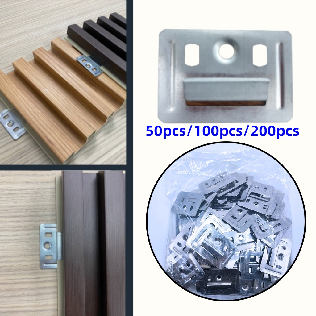 100/30Pcs Metal Clip for Wpc wall and ceiling Fluted cladding clip only ...