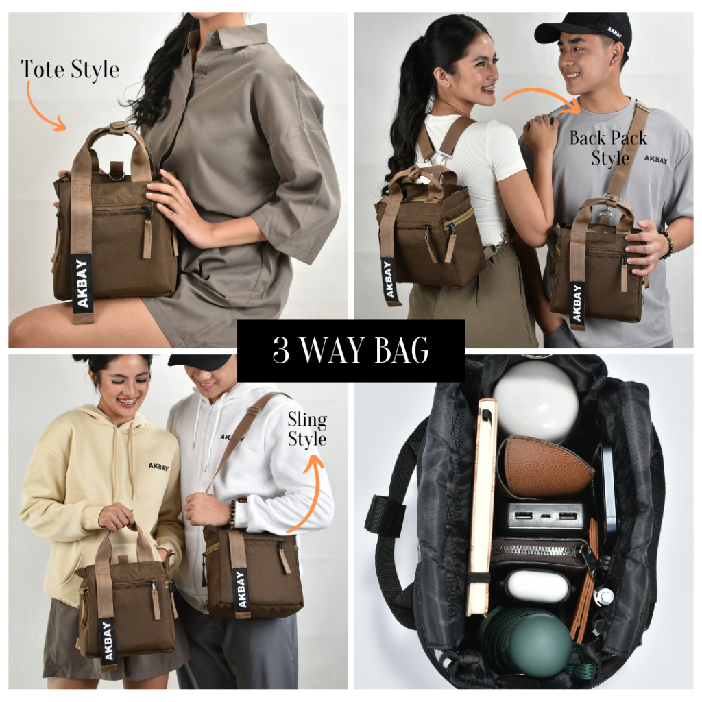 AKBAY MINI 3-WAY BAG (5 Color Variations) | Shopee Philippines