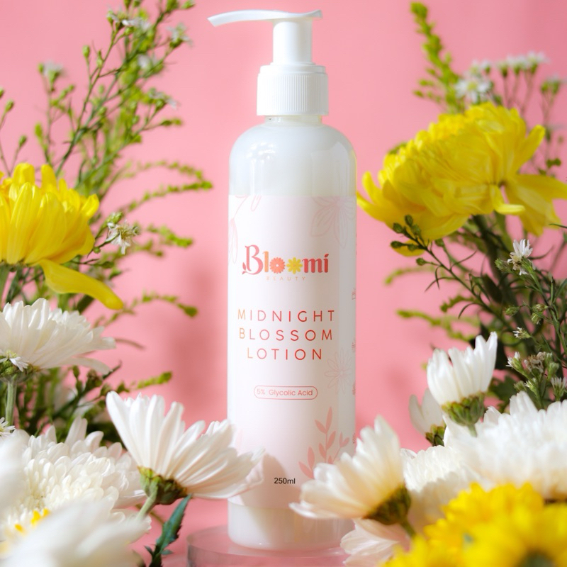 Bloomi Midnight Blossom Lotion 250ml (5% Glycolic Acid) | Shopee ...