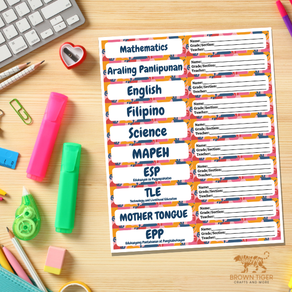 Cute Aesthetic and Different Cartoon Characters Subject and Blank Name ...