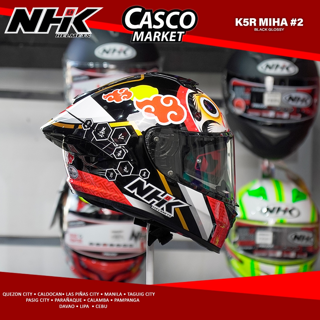 NHK K5R-MIHA #2 FULL FACE DUAL VISOR MOTORCYCLE HELMET | Shopee Philippines