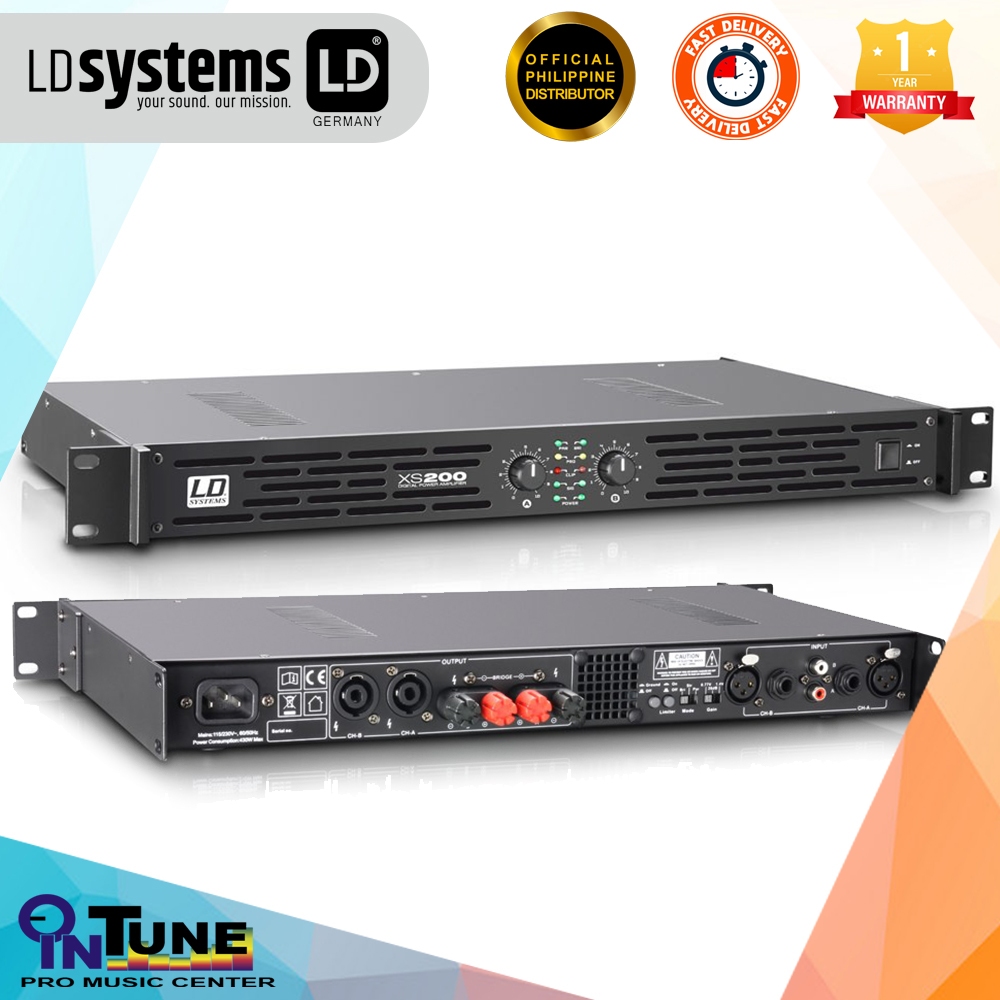 LD SYSTEMS LDXS200 PA Power Amplifier Class D 2 x 100 W 4 Ohms | Shopee ...