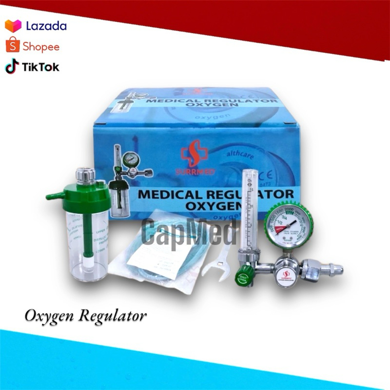 Oxygen Regulator Set (Universal Fit to All Oxygen Tank)-(Order Now Ship ...
