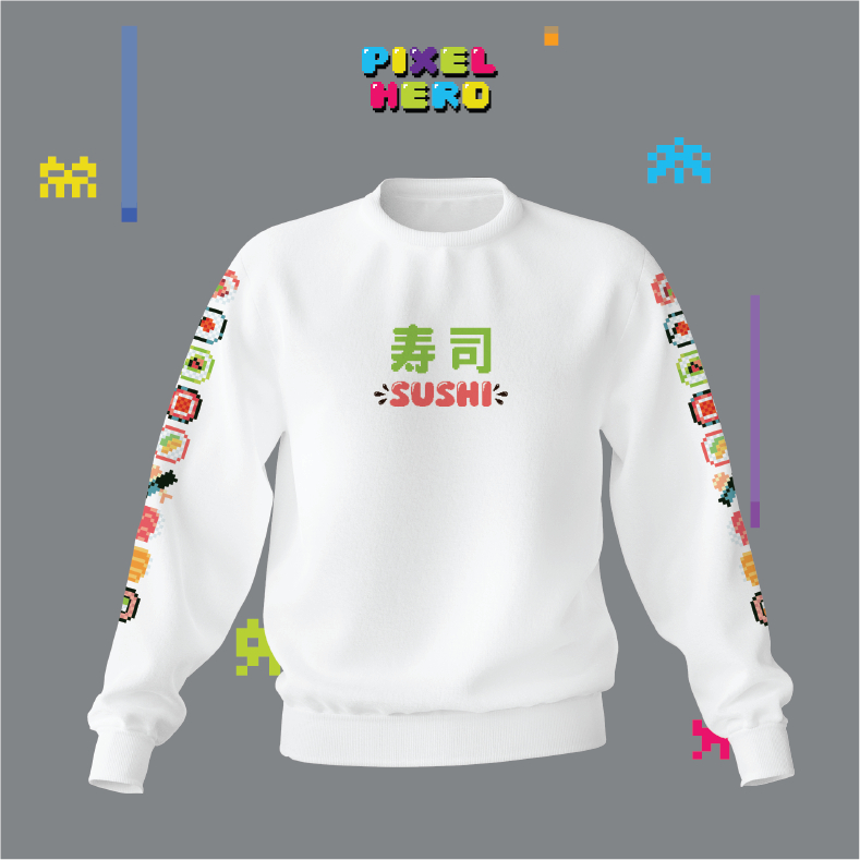 Pixel Hero Sweat Shirt: SUSHI | Shopee Philippines