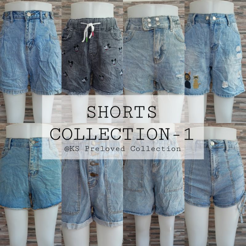 Preloved Denim Shorts Highwaist Size: 26-36" | Shopee Philippines