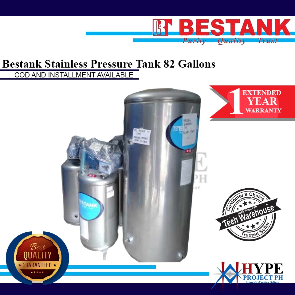 Bestank Original Stainless Pressure Tank 82 Gallons Gals | Shopee ...