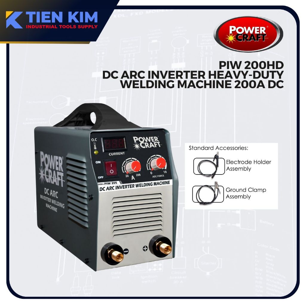 Powercraft Heavy Duty Welding Machine Inverter PIW 205 Galaxy 200A (New ...