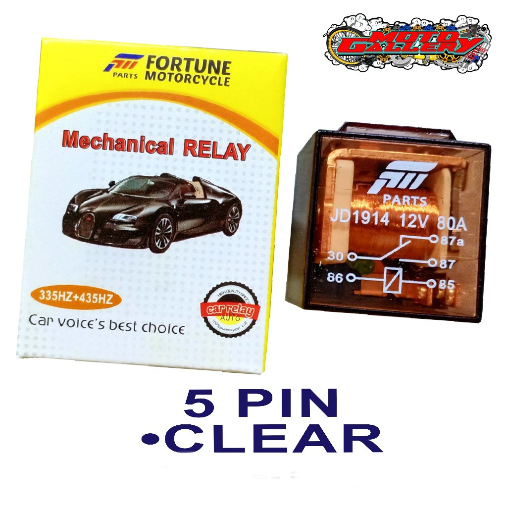 HORN & MINI DRIVING LIGHT RELAY 5 PIN HORN RELAY UNIVERSAL | Shopee ...