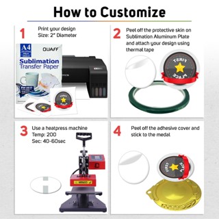 QUAFF Sublimation Printable Medal Gold - Silver - Bronze | Shopee ...