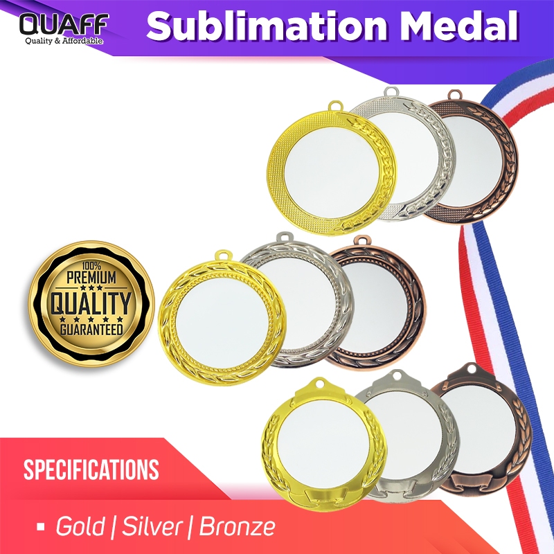 SUBLIMATION PRINTABLE MEDAL GOLD / SILVER / BRONZE | Shopee Philippines