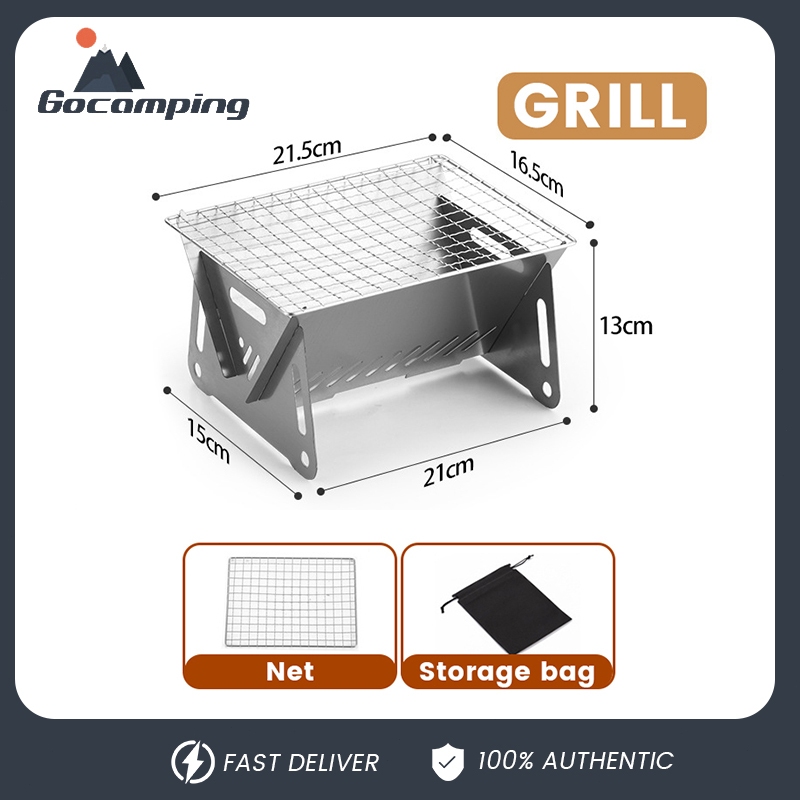 【COD】Portable Camping Grill Foldable Barbeque BBQ Grill for Home ...