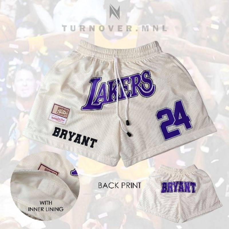Turnover MNL | Lakers Kobe Bryant Mesh Short front back print | Shopee ...