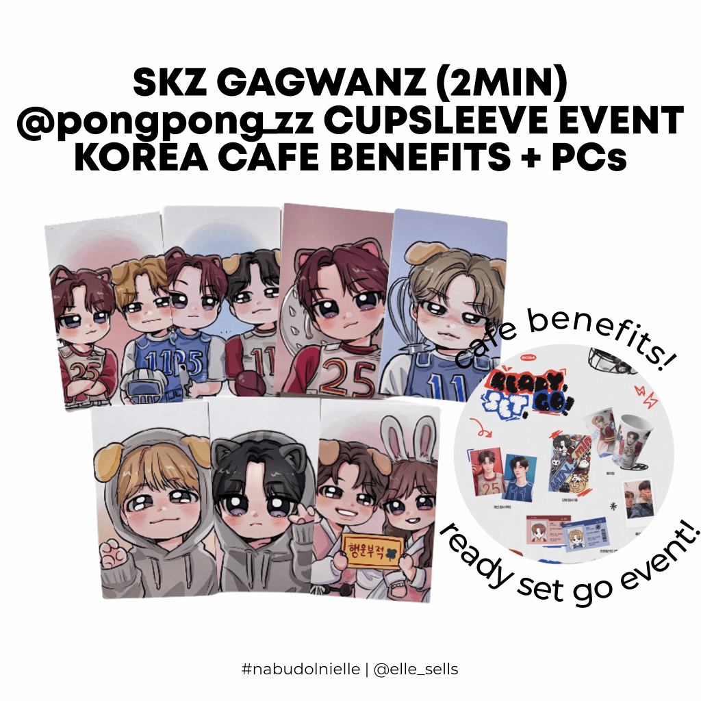 Stray Kids Gagwanz 2MIN Korea Cupsleeve Event Cafe Benefits | @pongpong ...