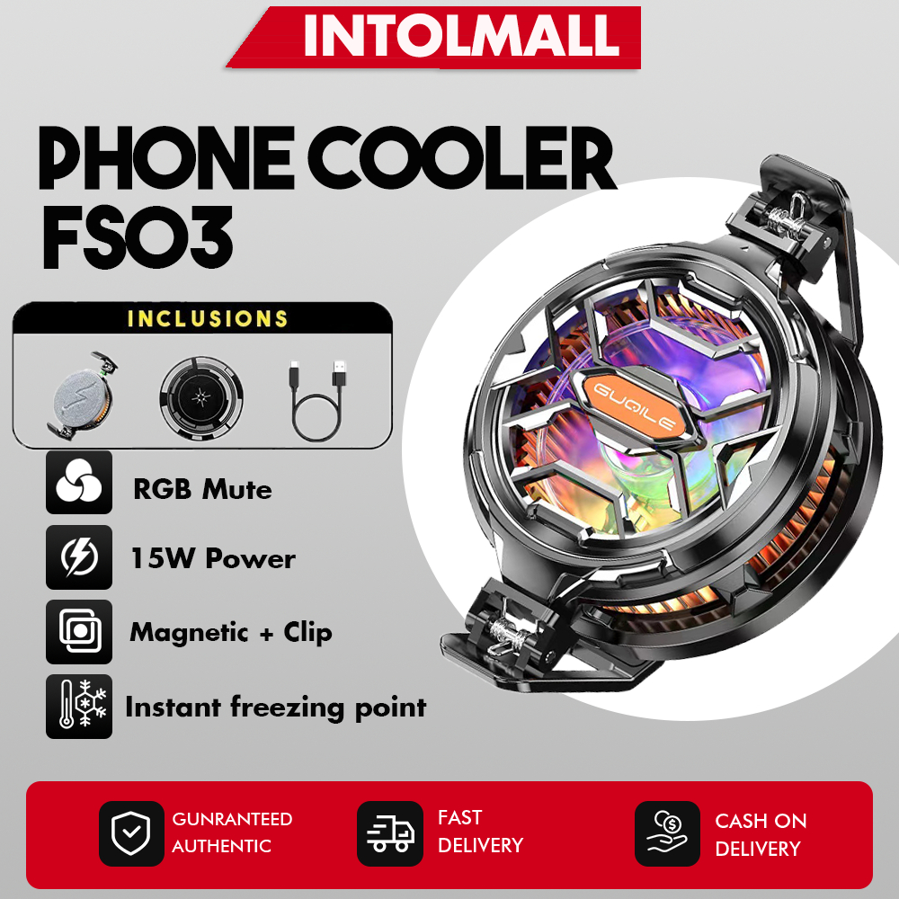 Intolmall HeatSink FS03 Mobile Phone Cooler Gaming Radiator Cooling Fan Hurricane Turbofan ...
