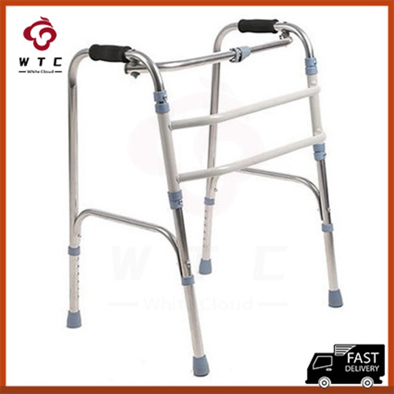 【Fast delivery】Elderly Stainless Steel Folding Torque Walker Crutches ...
