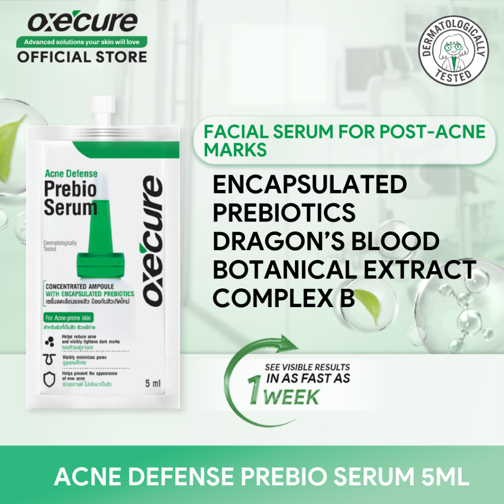 OXECURE Acne Defense Prebio Serum 5ml | Shopee Philippines