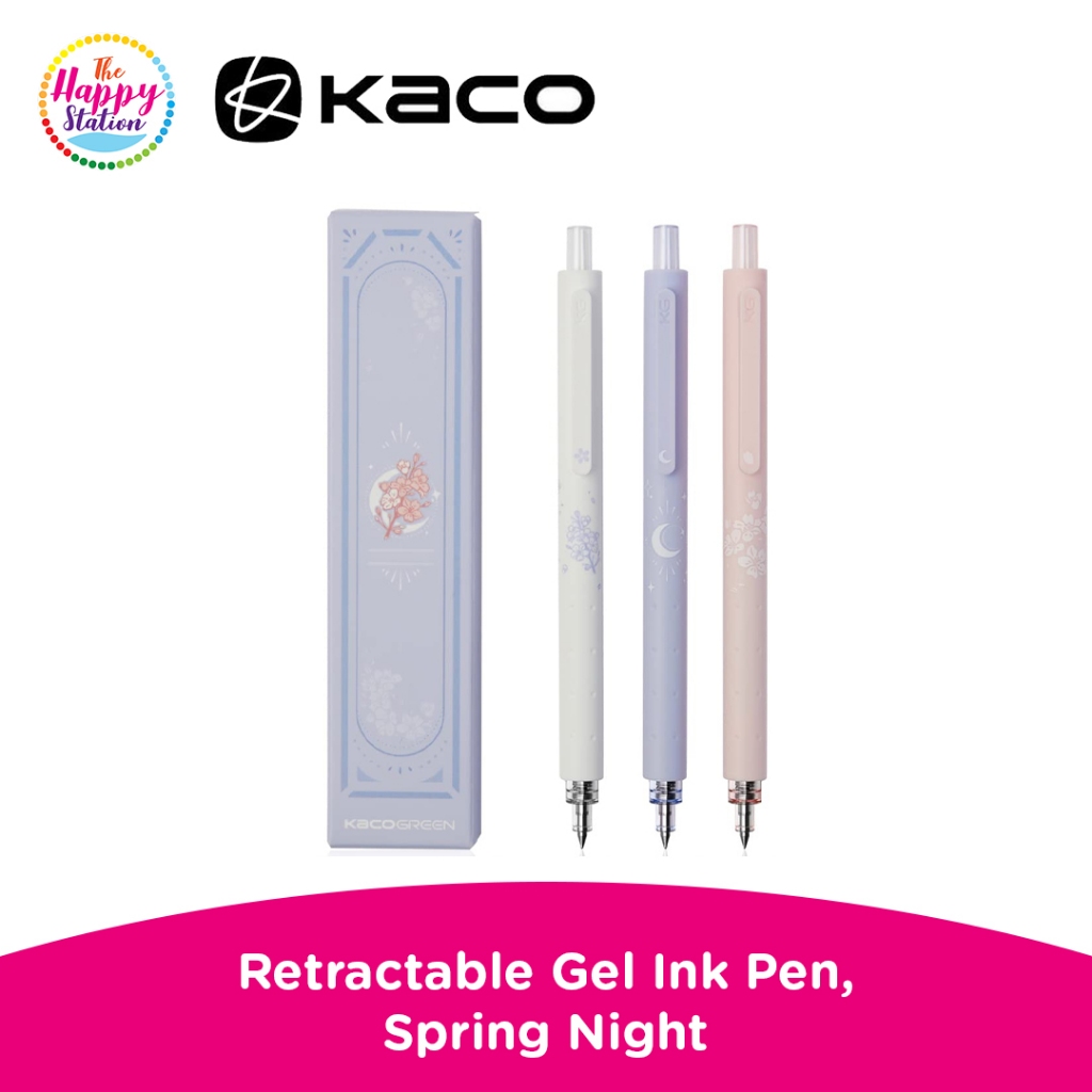 KACO GREEN | Retractable Gel Ink Pens, Fine Point 0.5mm, Rocket Series ...