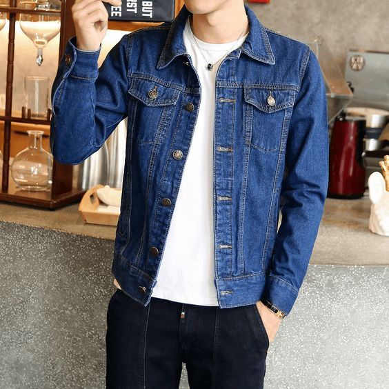 Men’s Denim Jacket #maong jacket | Shopee Philippines